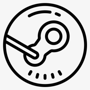 It's The Outline Of The Steam Logo, Drawn Inside A - Icon PNG Image ...
