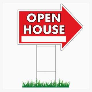 16" X 24" Open House Directional Arrow Signs - Open House Free PNG ...