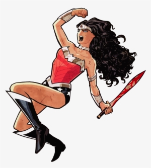 No Caption Provided Wonder Woman With Captain America Shield Png