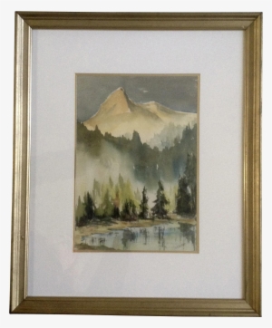 L Talbot, Watercolor Works On Paper Painting Mountain PNG Image ...