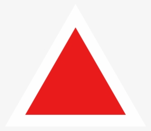 Red Triangle With Thick White Border - Red Triangle PNG Image ...
