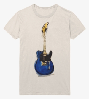 Zc Blue Tele Watercolor T-shirt - Electric Guitar PNG Image ...