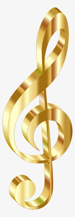 Royalty Free Library Gold Pencil And In Color - Gold Music Notes ...