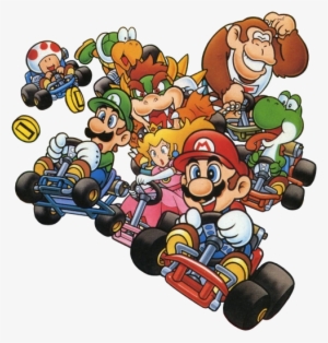 Super Mario On Kart Png Image - Mario Kart Super Circuit Mario PNG ...