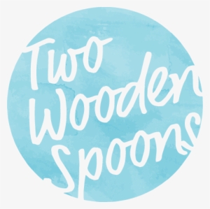 Two Wooden Spoons Chambray Blue Watercolor Logo - Calligraphy PNG Image ...