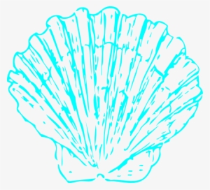 Aqua Shell Clip Art At Clker Com - Blue Seashell Png PNG Image ...