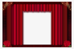 Graphic Freeuse Stock Red Transparent Png Frame Gallery - Curtain Frame ...