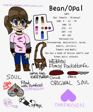 Bean My Oc By Llsmolbeantrashll On Deviantart - Drawing PNG Image ...