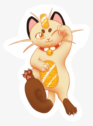 Maneki Meowth - Meowth PNG Image | Transparent PNG Free Download on SeekPNG