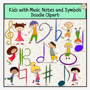 Kids Are Holding Basic Music Symbols - Clip Art PNG Image | Transparent ...