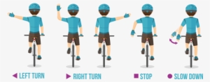 Bike Hand Signals Knowing Bicyclist - Hand Signals For A Bike PNG Image ...