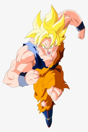 Who Is The Fastest Anime Character - Goku Super Saiyan Flying PNG Image ...