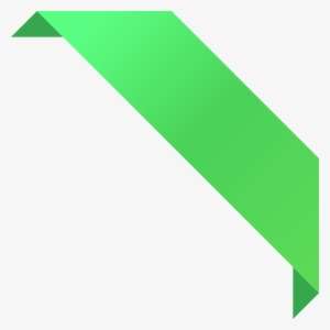 Corner Ribbon - Green Corner Ribbon Png PNG Image | Transparent PNG ...