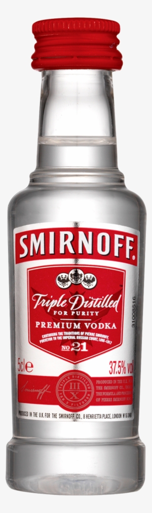 Smirnoff Red Label Vodka 50ml Bottle - Smirnoff 50ml PNG Image ...