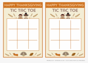 Free Printable Thanksgiving Tic Tac Toe Game - Fall Tic Tac Toe PNG ...