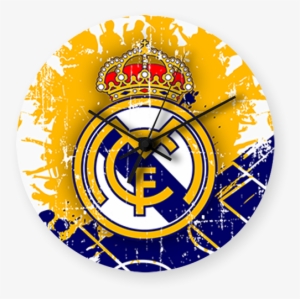 Real Madrid Art Printed Wall Clock - Real Madrid Art PNG Image ...