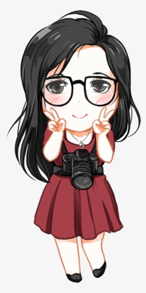 Chibi Girl With Nerd Glasses