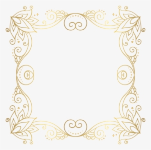 Graphic Royalty Free Download Gold Frame Png Clip Art - Curly Borders ...