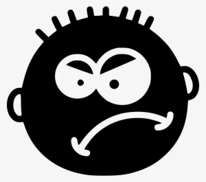 Angry Comments - Angry Emoji Logo Black PNG Image | Transparent PNG ...