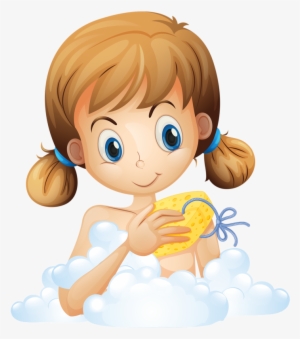 Taking A Bath Clipart For Kids