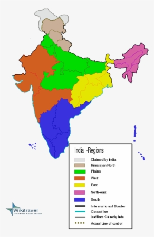 File - India Map - Svg - Wikitravel - Zonal Councils In India PNG Image ...