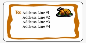 Thanksgiving Turkey Address Label - Label PNG Image | Transparent PNG ...