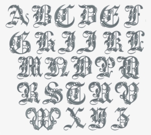 Champagne And Bubbles Font Board - Gothic Font Alphabet PNG Image ...
