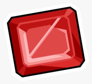 Square Ruby Pin - Red Pins Club Penguin PNG Image | Transparent PNG ...