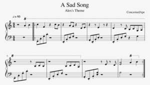 A Sad Song Sheet Music Composed By Concernedape 1 Of - Music PNG Image ...