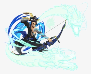 Hanzo Dragon Png Clip Black And White Stock - Overwatch Hanzo Dragon ...