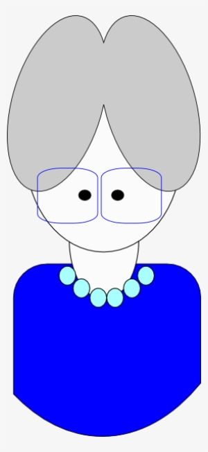 Blue Grandma Cartoon Svg Clip Arts 276 X 600 Px PNG Image | Transparent ...