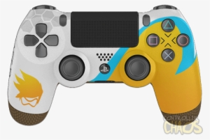 Authentic Sony Quality - Overwatch Tracer Ps4 Controller PNG Image ...