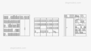 Bookcases Dwg, Free Cad Blocks Download - Bookcase Dwg PNG Image ...