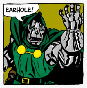 Drdoom Bw - Art Print: Dr. Doom: Curse You!, 40x40cm. PNG Image ...