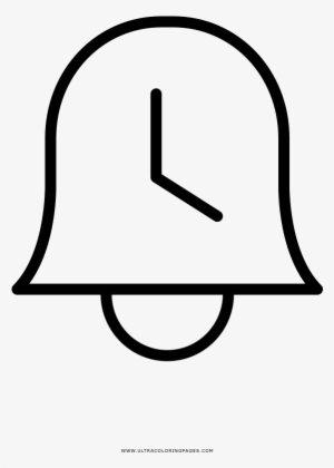 Notification Bell Coloring Page - Drawing PNG Image | Transparent PNG ...