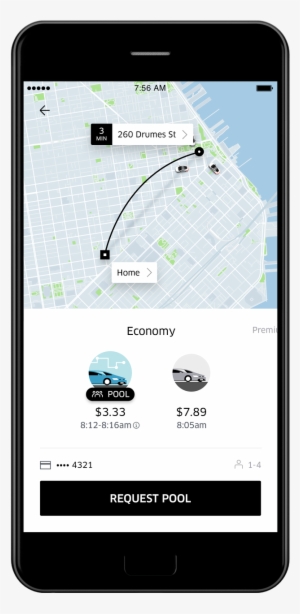 Courtesy Of Uber - Uber App Screen PNG Image | Transparent PNG Free ...