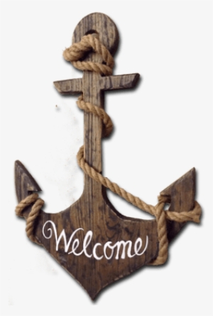 Anchor Welcome Sign Home Decor - Cross PNG Image | Transparent PNG Free ...
