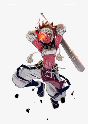 Oni-spawn Tiefling Warpriest Attack, Pathfinder Female - Rinkah Fire ...