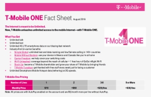 T-mobile One Fact Sheet Image - T Mobile One Plan Details PNG Image ...