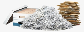 Box Of File Folders Next To A Pile Of Shredded Paper - Destruction Of ...