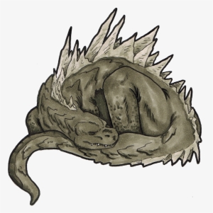Sleeping Godzilla Stickers - Sleeping Godzilla PNG Image | Transparent ...