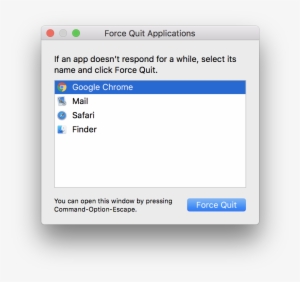 Force Quit Chrome - Macos PNG Image | Transparent PNG Free Download on ...