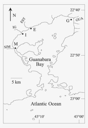 Location Of The Estuaries Of Guapimirim River , Estrela - Map PNG Image ...