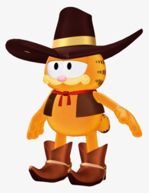 Garfield Cowboy Garfield Cowboy - Garfield With Cowboy Hat PNG Image ...
