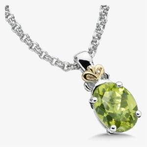 Peridot Pendant In 18k Gold & Sterling Silver - Peridot Jewelry Png PNG ...
