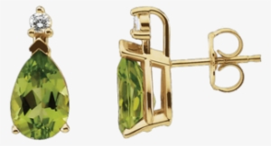 Genuine Peridot & Diamond Earrings PNG Image | Transparent PNG Free ...