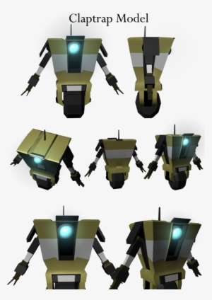 Quick Model Of Claptrap From Borderlands - Borderlands PNG Image ...