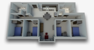 Wolf Ridge Apartments Four Bedroom - Wolf Ridge Dorms PNG Image ...