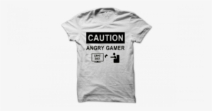 Model Image T Shirt - Caution Angry Gamer PNG Image | Transparent PNG ...