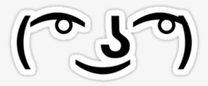 Simple Lenny Face Meme Lenny Face Meme Design Stickers - Lenny Face PNG ...